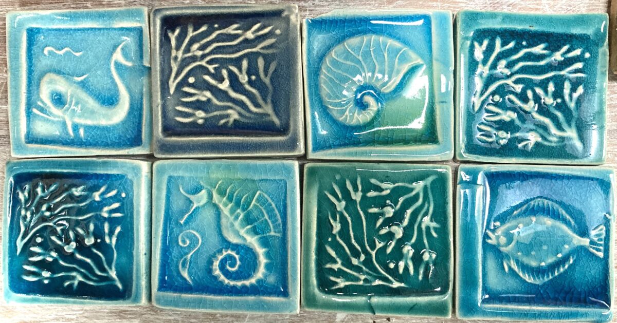 Creatures and fish - Handmade tiles for your kitchen and bathroom