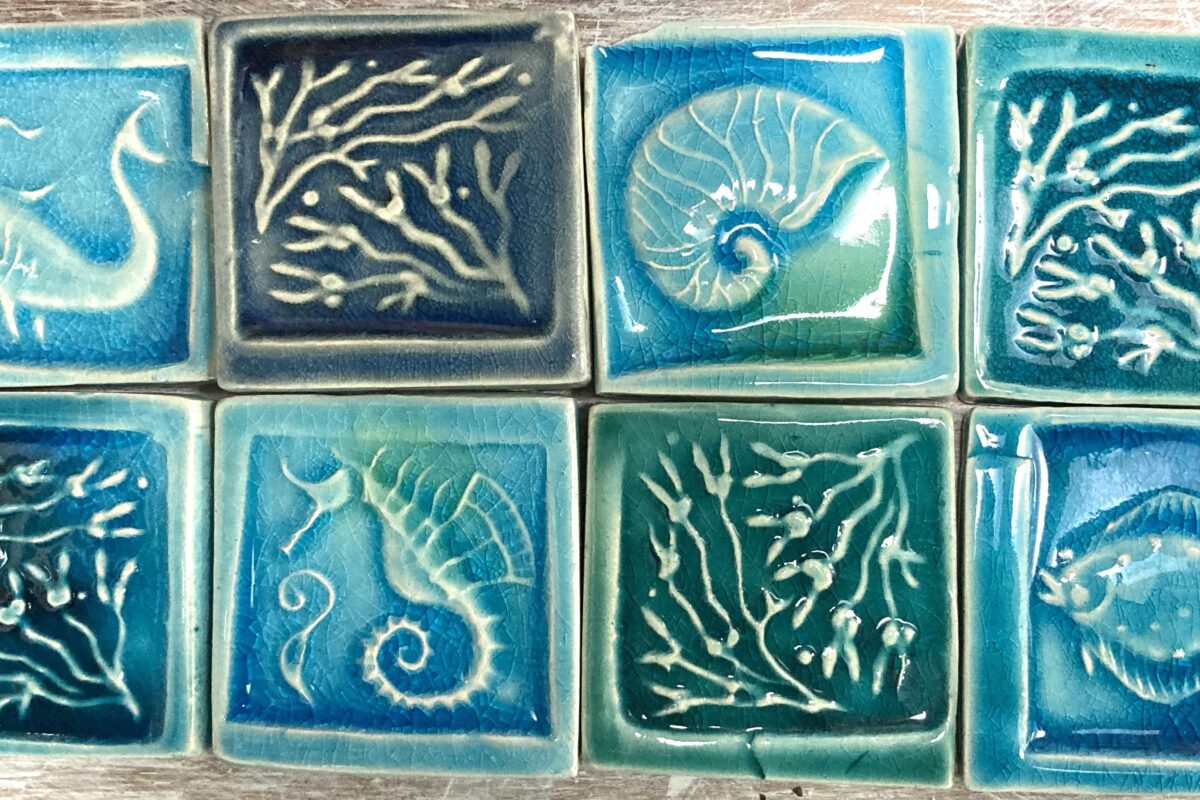Creatures and fish - Handmade tiles for your kitchen and bathroom